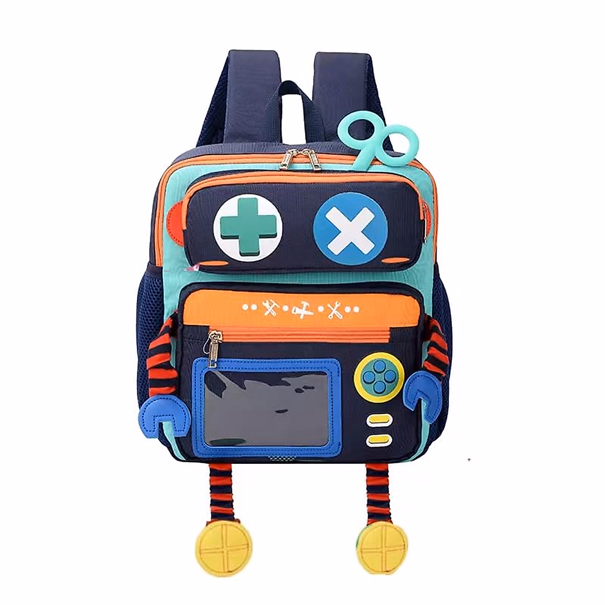 MAOYUAN BEAR Cute Robot Toddler Preschool Backpack, Schoolbag for boys，Suitable for kindergarten children (green)
