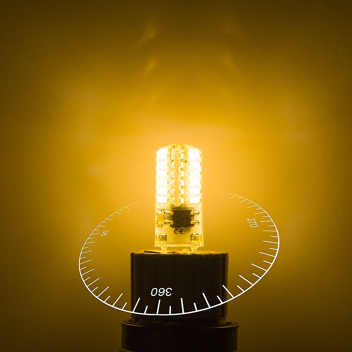 LEKE G8 Bulb T4 G8 bi pin LED Bulb 2.5W Equivalent to G8 Halogen Bulb 20w,G8 LED Dimmable Light Bulb Warm White 3000k,AC 110v 120v 130v(6 Pack)