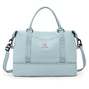Travel Duffel Bag with Shoes Compartment, Weekender Overnight Bag for Women,Carry on Personal Item Bag,Gym Bag