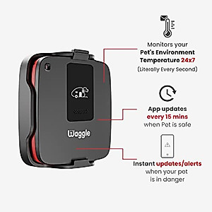 Waggle RV/Dog Safety Temperature & Humidity Sensor | Wireless Pet monitoring system | Verizon Cellular | Instant Alerts on Temp/Humidity/Power loss via SMS/Email 24/7 | No WiFi | Subscription Required