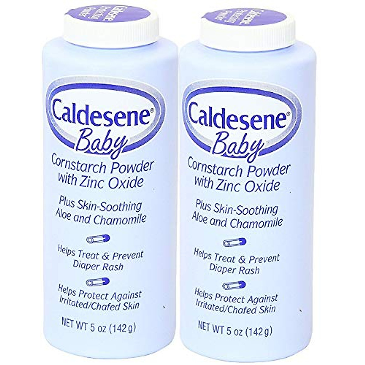 Caldesene Baby Cornstarch Powder With Zinc Oxide 5 oz (Pack of 2)
