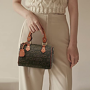 FOXLOVER Crossbody Handbags for Women, PVC Faux Leather Ladies Top Handle Handbags Satchel Bags