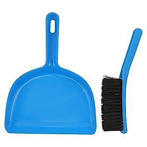 KITANDOVE 1 Set Plastic Blue Broom Dustpan Mini Broom and Dustpan Small Sweeping Countertop Brush Car Cleaning Brush Interior