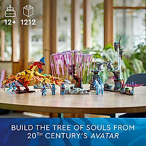 LEGO Avatar Toruk Makto & Tree of Souls 75574 Building Set - Movie Inspired Toy Set with Jake Sully and Neytiri Minifigures, Direhorse Animal Figure, Glow in The Dark Pandora Adventure
