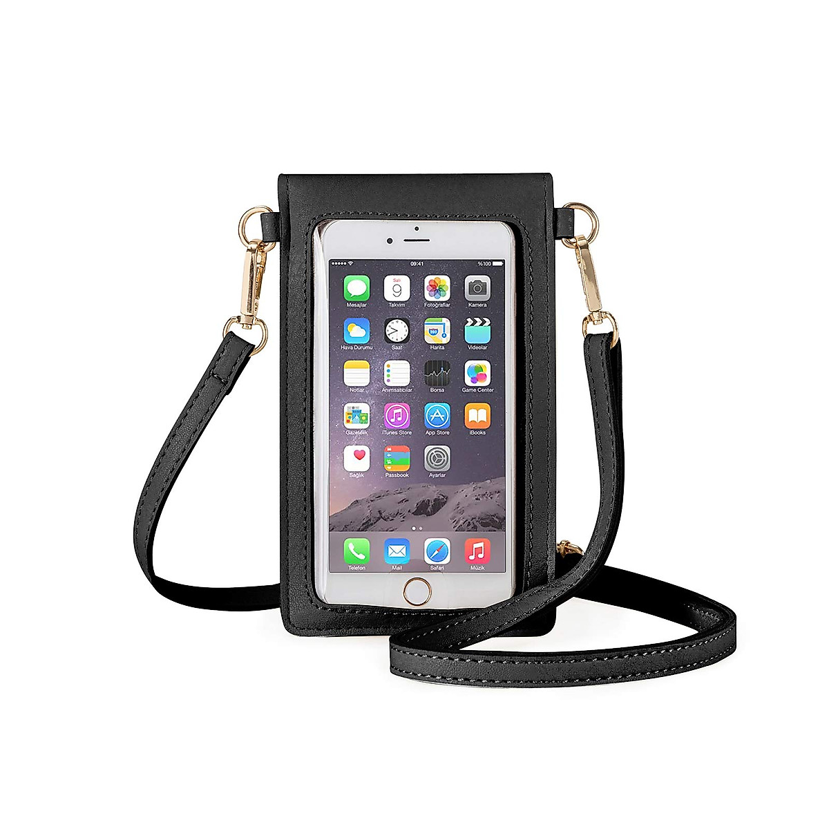 Emoin Lightweight Leather Phone Purse Gift for Women Girls, Small Crossbody Bag Mini Cell Phone Pouch Shoulder Bag with 2 Straps Valentines Day Bag Gifts for Her