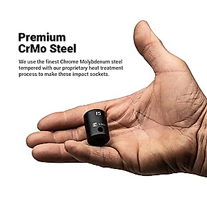 Capri Tools Shallow Impact Socket, 3/8-Inch Drive, 6-Point, Metric (24 mm)