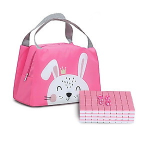 TWBTC 26MM Chinese Mini Mahjong Tiles Set 144 Melamine Tiles 1.02"(26mm) with Portable Travel Handbag Complete Mahjong Game Set - (Majiang, 中国麻将)