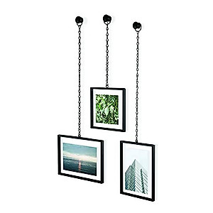 Umbra 311335-040 Fotochain 4x4 and 4x6 Picture Frame and Wall Decor Set for Photos, Black