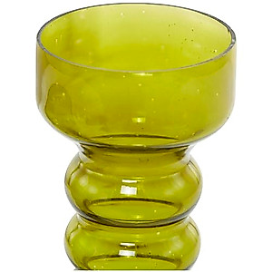 The Novogratz Glass Bubble Pillar Candle Holder, Set of 3 13", 11", 11" H, Green