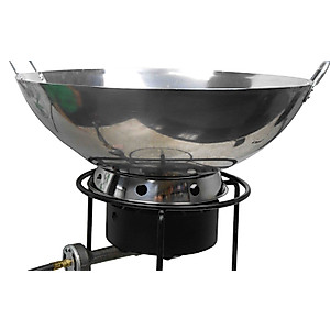 King Kooker SS22WKR 22″ Stainless Steel Wok with Ring