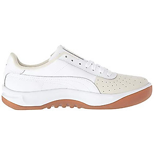 PUMA Women's CALI EXOTIC Sneaker, Whisper White-Puma White-Puma Team Gold, 7