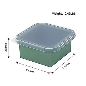 OOKIDOKI Extra-Large Silicone lasagne leftover Freezing Tray with Lid -Easy-Release 2 Cup Freezer Containers-2pack-makes 2 perfect 2cup portions - freeze soup broth lasagne leftovers or sauce(Green)