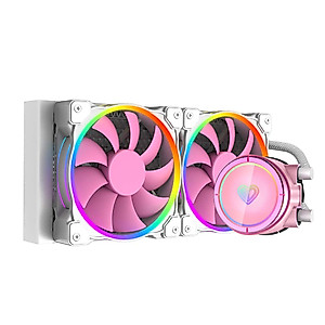 ID-COOLING PINKFLOW 240 CPU Water Cooler LGA1700 Compatible 5V ARGB AIO Cooler 240mm CPU Liquid Cooler 2X120mm RGB Fan, Intel 1700/115X/1200, AMD AM5/AM4