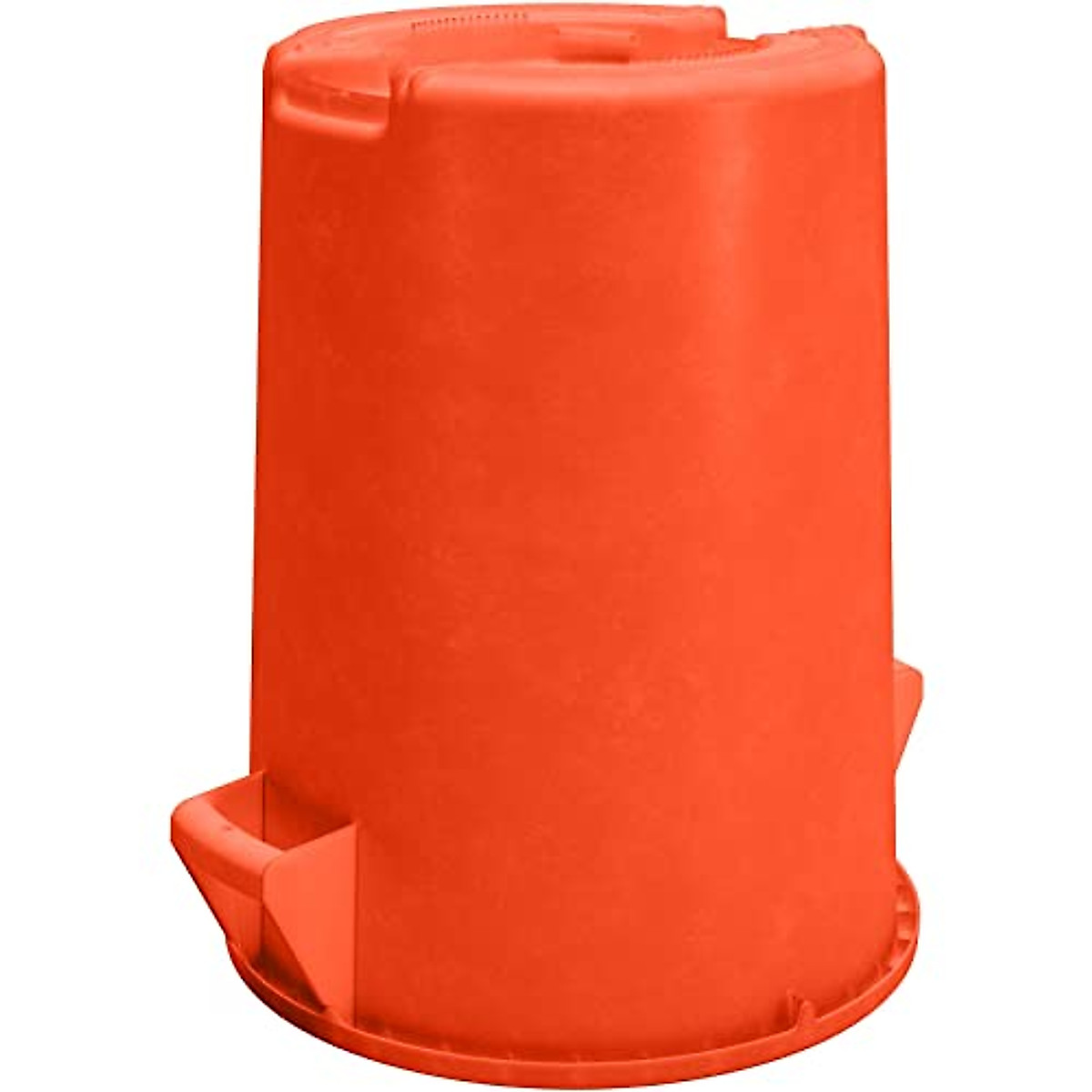 Carlisle FoodService Products Bronco Orange 32 Gallon Round Waste Bin Trash Container - 84103224 - Pack of 4