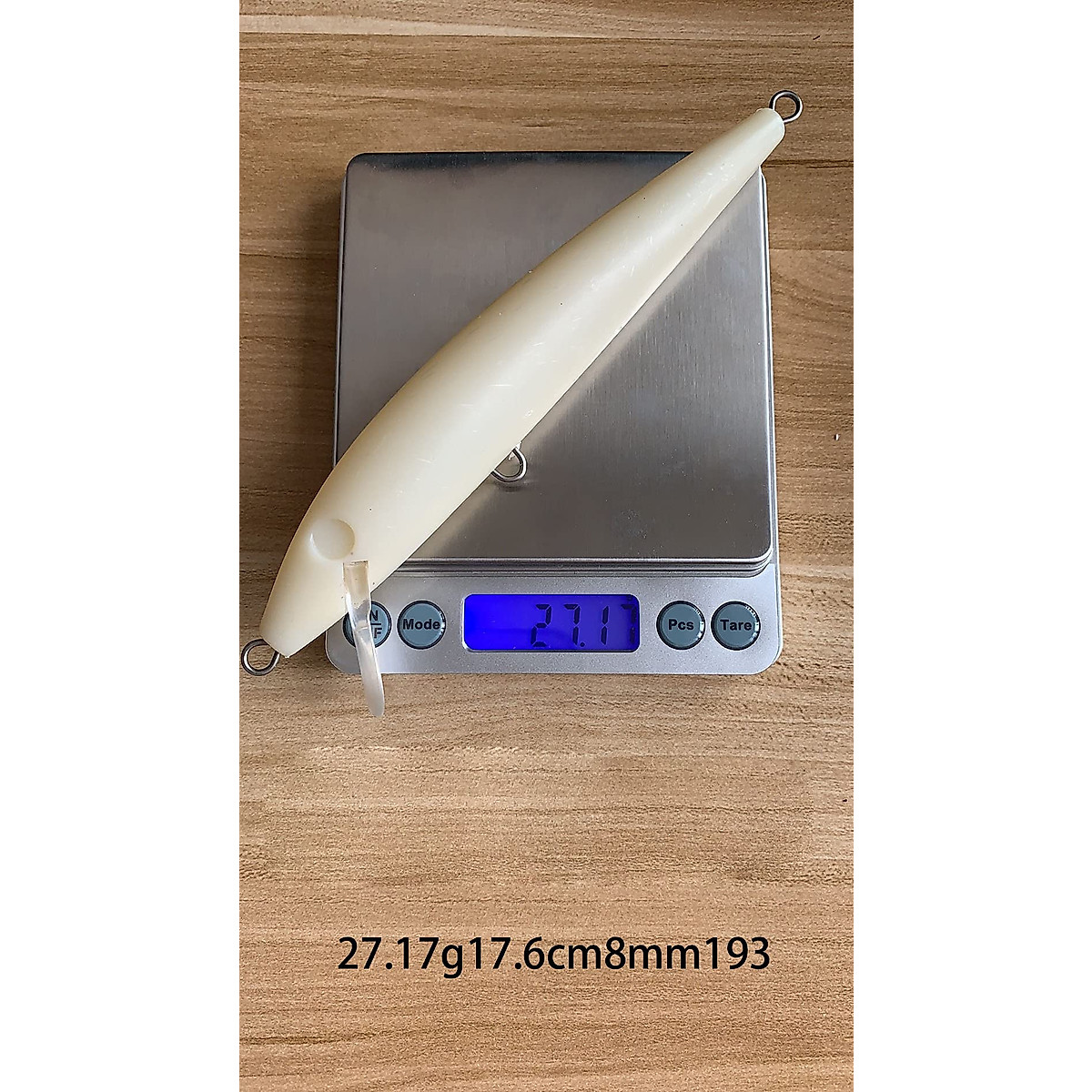 5PCS Unpainted Lure Blanks 27.17g 17.6cm with 8mm Free Fishing Eye Crankbait Baits Simulation Blank Body Clear Hard Baits Trout Salmon Minnow Lure Popper Lures Topwater Freshwater 8mm 193