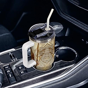 Goddess Athena Insulated Tumblers with Handle Stainless Steel Coffee Mug Funny Travel Cup with Lid Straw 40oz