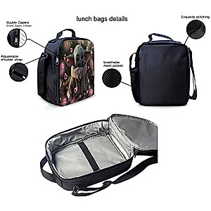 BOABIXA A Three-piece Yo-da Cartoon Backpack,with Stationery Bags,meal Bags.Star Wars Backpack Set for Girls,boys,student.