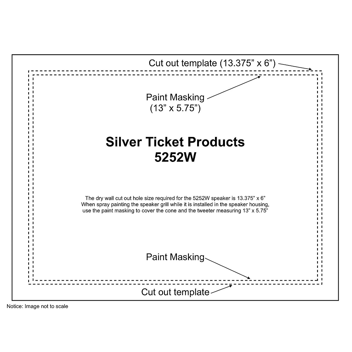 Silver Ticket Products 1 x Center, 1 x Left & 1 x Right in-Walls and 2 x in-Ceiling Surround Sound 5.1 Speaker Home Theater Bundle Package
