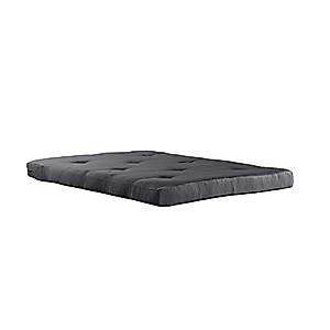 DHP Carson 6 Inch Thermobonded High Density Polyester Fill Futon Mattress, Grey
