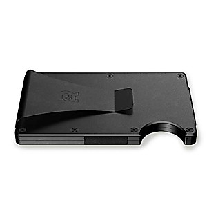 The Ridge Titanium Money Clip, Wallet Thinner Than Smartphones, Black