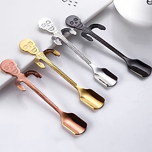 1 set Skull Shape Spoons Tea Espresso Stirring Spoons Creative Tableware Home Dessert Halloween Parties