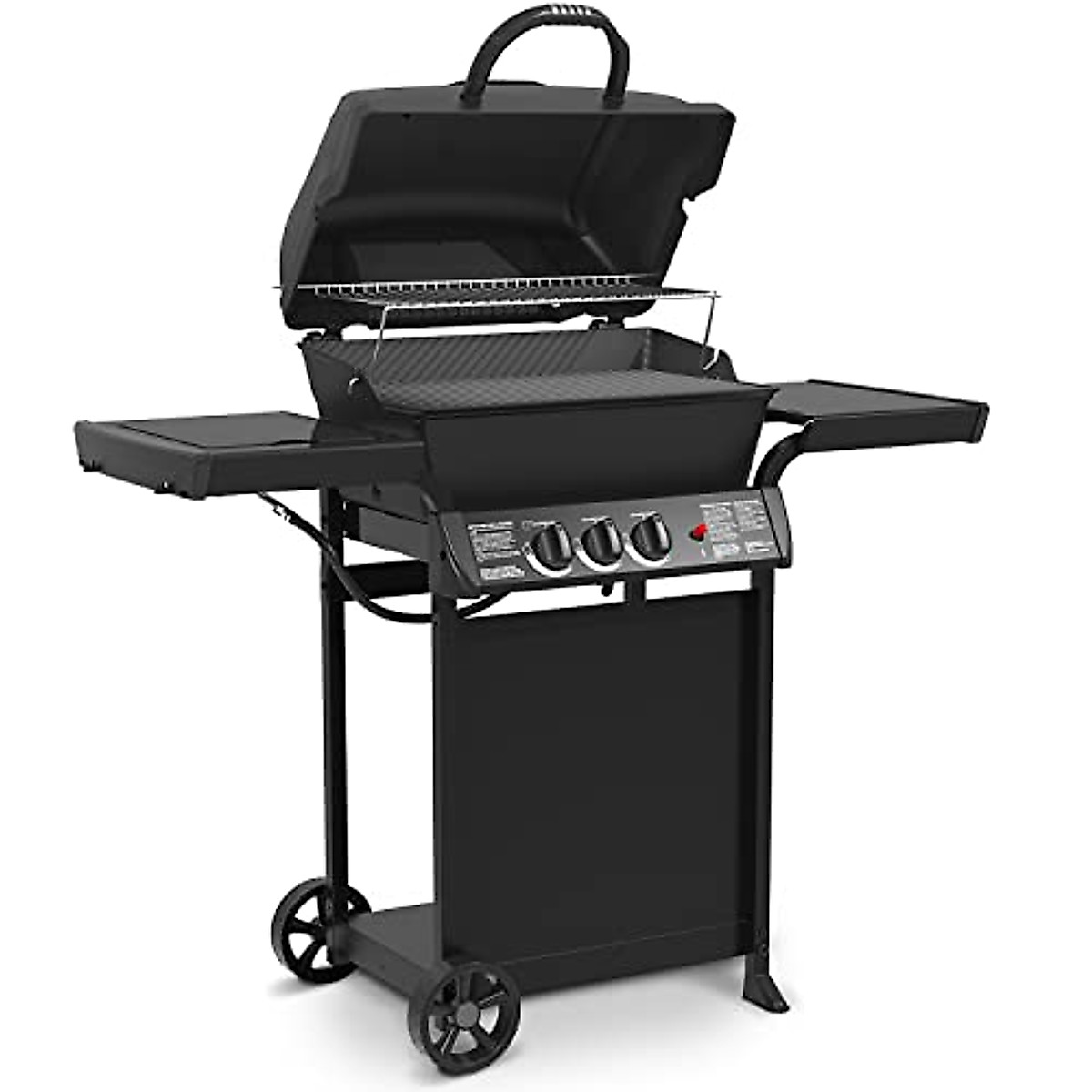 Broil-Mate, 30040BMT, Cast 2, Liquid Propane Gas Grill with Side Burner, Black