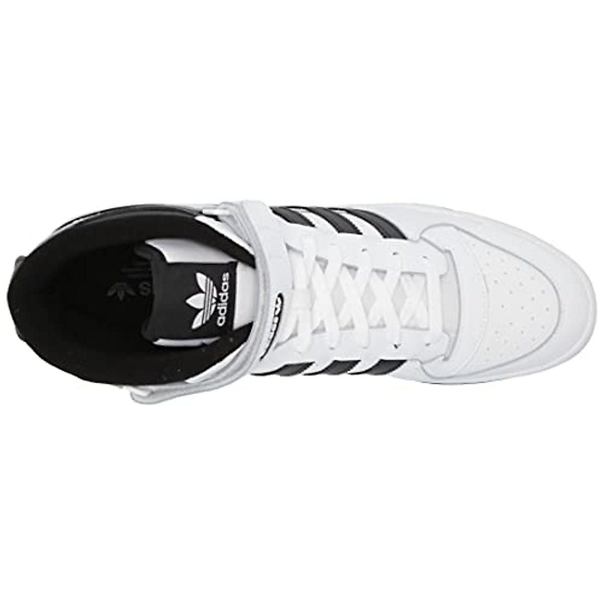 adidas Men's Forum Mid Sneaker, White/Black/White, 9
