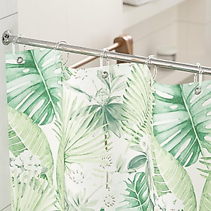 Amazer Plastic Shower Curtain Rings Hooks, Shower Curtain Hooks Rings, 24 Pcs Shower Hooks for Shower Curtain, C Shaped Shower Rings for Curtain, Clear Shower Curtain Rings for Bathroom Shower Rod