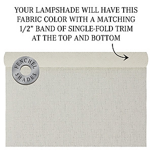 FenchelShades.com Lampshade 11" Top Diameter x 13" Bottom Diameter x 11" Slant Height with Washer (Spider) Attachment for Lamps with a Harp (Linen Cream)