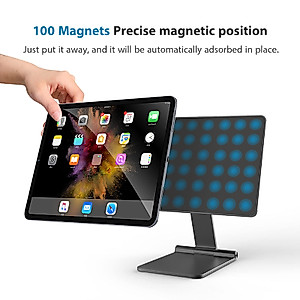 Meaowxva Magnetic iPad Stand Adjustable Floating Foldable Tablet Holder iPad Painting Desktop Stand for Apple iPad Pro 12.9 3rd/4th/5th/6th Generation
