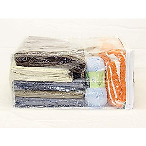 Clear Vinyl Zippered Storage Bags 15 x 18 x 9 Inch 5-Pack