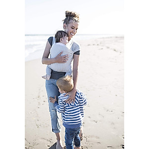 Ergobaby Aura Baby Carrier Wrap for Newborn to Toddler (8-25 Pounds), Grey Stripes, One Size (Pack of 1)