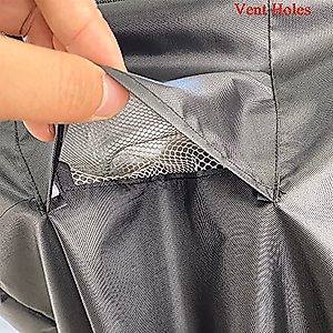 Outdoor Zero Gravity Folding Recliner Chair Cover UCARE Waterproof Dustproof Folding Recliner Chairs Furniture Covers for Lawn Patio Garden (Black, 1)