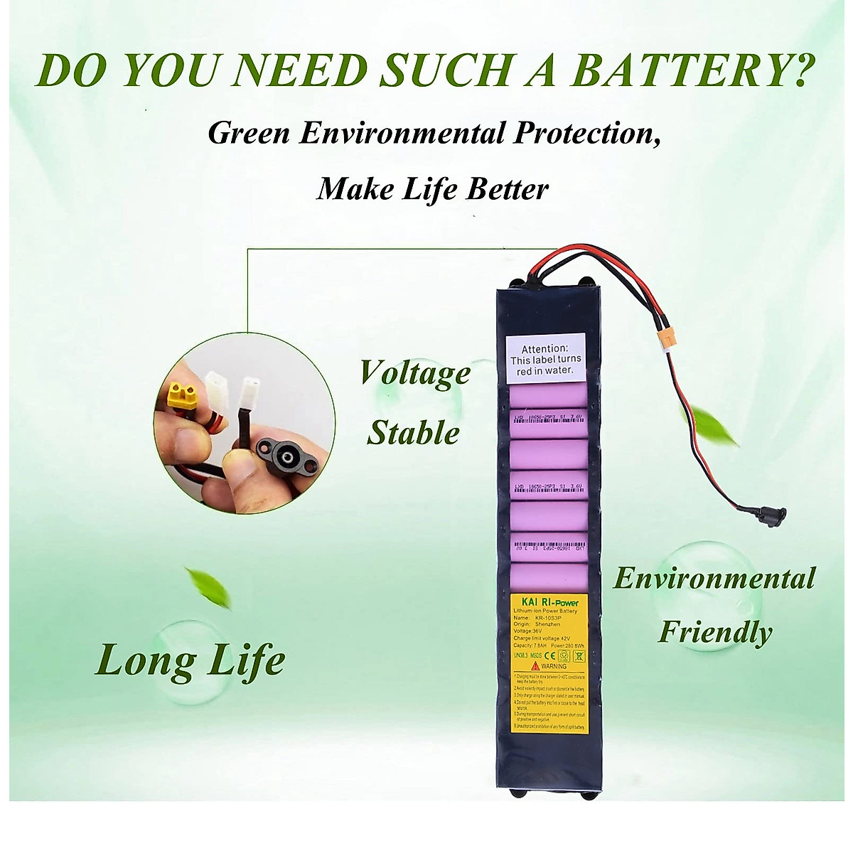 Electric Scooter Battery Replacement 36V 7800mAh Battery Pack for M365 Scooter, Large Capacity Eightfold Lithium Battery Pack