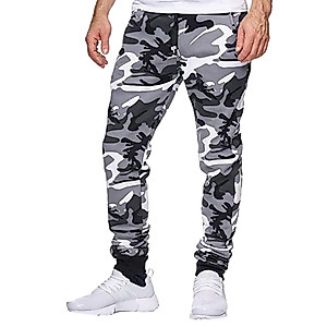 Grey Sweatpants Men,Joggers for Men Outdoor Pocket Drawstring Solid Color Mens Sweatpants Sports Men Joggers Sweatpants, O5-o-gray, Large