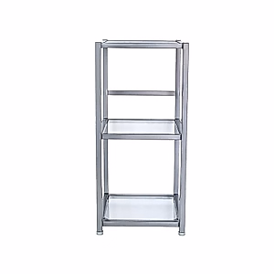 Cambria Studio 3B Mercer 3 Tier Tower Shelving Unit Nickel 13.11" L x 13.11" W x 29.53" H