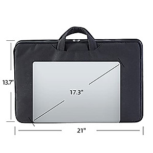 Laptop Lap Desk with All in One Bag to Hold Laptop Computer up to 17.3 Inch, Home Office Bed Desk with Cushion Sofa Desk, Laptop Stand with Wrist Pad (Black Carbon)