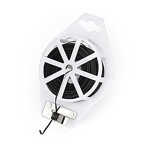 KINGLAKE GARDEN 328 FT Garden Plant Ties with Trimmer, Twist Ties,Rust Free for Gardening and Office Organization 1Pcs (Black)