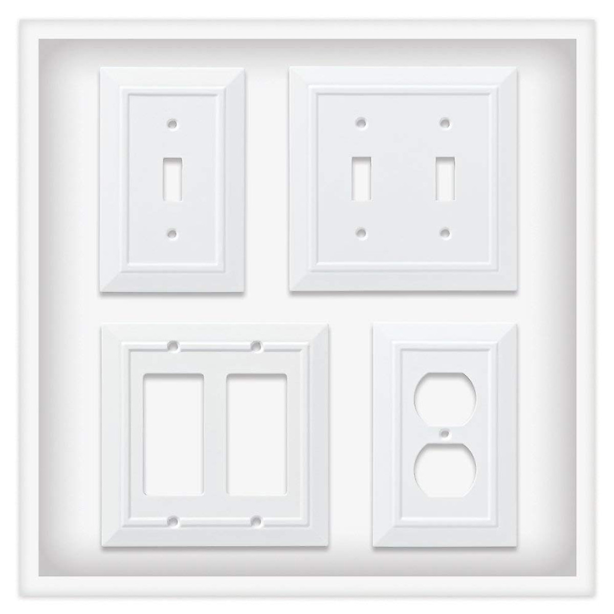Franklin Brass W35248-PW-C Classic Architecture Double Decorator Wall Plate, Single, White