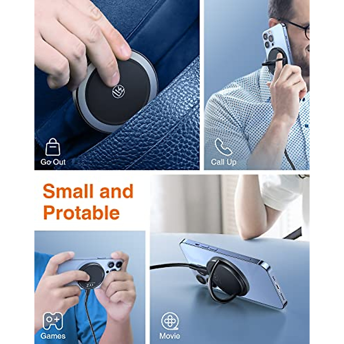 LK Magnetic Wireless Charger Compatible for MagSafe Charger for iPhone 14 Pro Max/14 Pro/14 Plus/13/13 Pro/13 Pro Max/iPhone 12 Pro/12 Pro Max, 3.3 ft Cable(No Adapter), Black