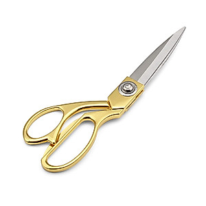 JYTUUL Gold 8" Sharp Tailor Scissors Fabric Scissors Leather Scissors Stainless Steel Professional Heavy Duty Clothing Dressmaking Shears Tailor Sewing Fabric Craft Cutting