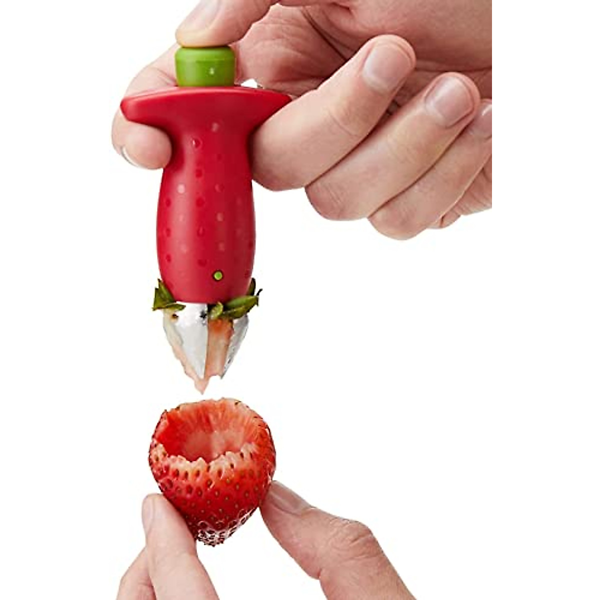 Chef'n Original Stem Gem Strawberry Huller, Red/Green -