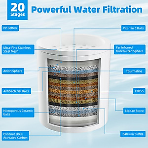 Hibbent All Metal Shower Head with Shower Filter, 10'' High Pressure Rain Shower Head, Showerhead Combo/Handheld Shower Wand, 12'' Adjustable Curved Shower Extension Arm, 71'' Hose, Oil-Rubbed Bronze