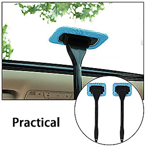 2 Pcs Microfiber Car Windshield Brushs Auto Inside Glass Wipers Car Detailing Brushes for Fog & Moisture Removal