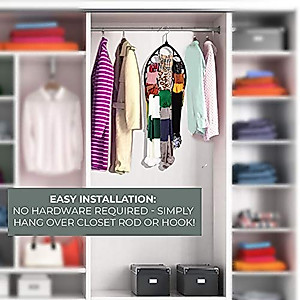 Petenina Scarf Hanger Organizer - Scarf Organizer for Closet - Scarf Hangers for Closet – Hijab Hanger Organizer – Space Saving Hijab Organizer, Scarves Hanger Organizer, Stole Hanger & More!