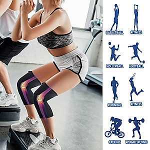 VJ Victory Jump Copper knee braces for knee pain - Knee Compression Sleeve Support for Men and Women, Knee Pads for Meniscus Tear, ACL, Arthritis, Joint Pain Relief, S