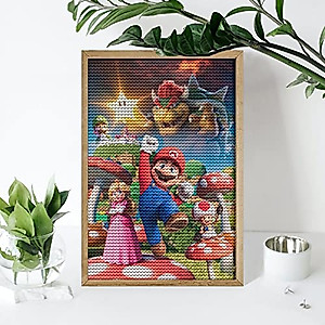 THAWR Diamond Painting Kits for Adults Kids Beginners, Cartoon DIY Diamond Art Full Drill Painting for Gift Home Wall Decor 8"x12"