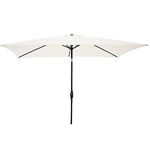 Pure Garden 50-LG1277 Rectangular Patio Umbrella, Beige