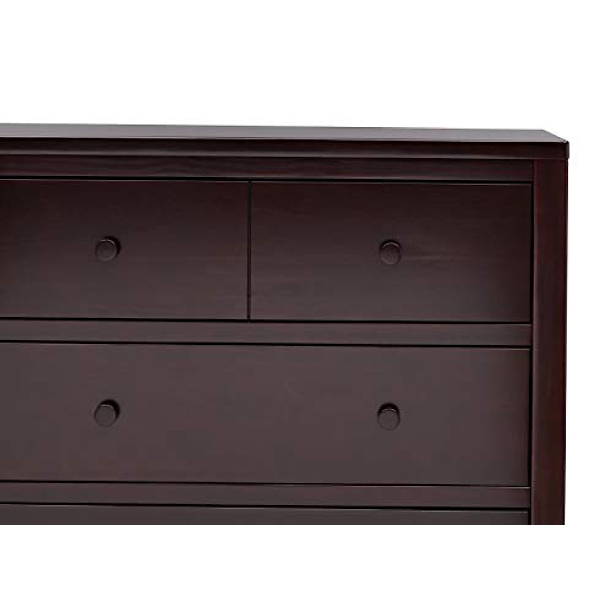 Delta Children Wood Unisex Nursery 3 Drawer Single Dresser - Dark Chocolate Brown