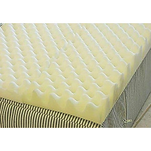 VacuuMParts 4 inch Foam Twin Bed Pad Mattress Egg Crate Overlay Topper 72 L X 34 W X 4 Soft